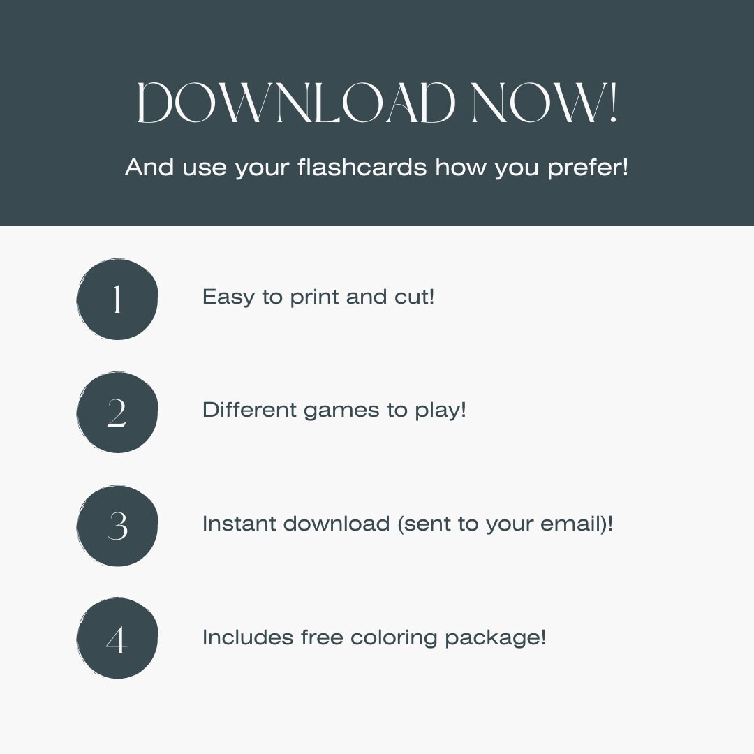 16 Animals Flashcards + Free Coloring Package | Printable Animals ...