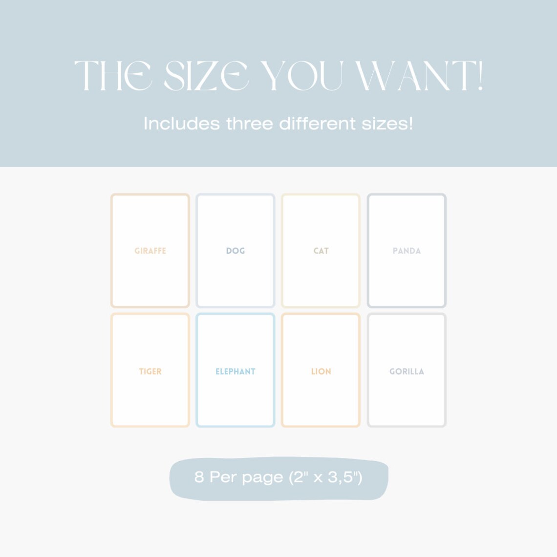 16 Animals Flashcards + Free Coloring Package | Printable Animals ...