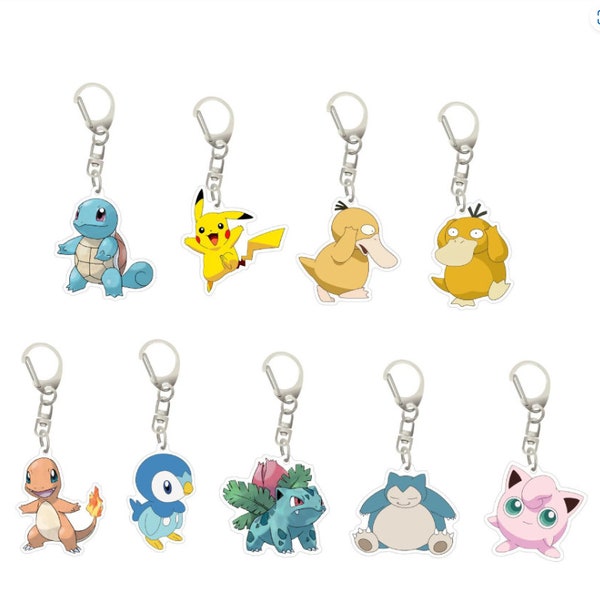 Pokémons Keychain - Etsy