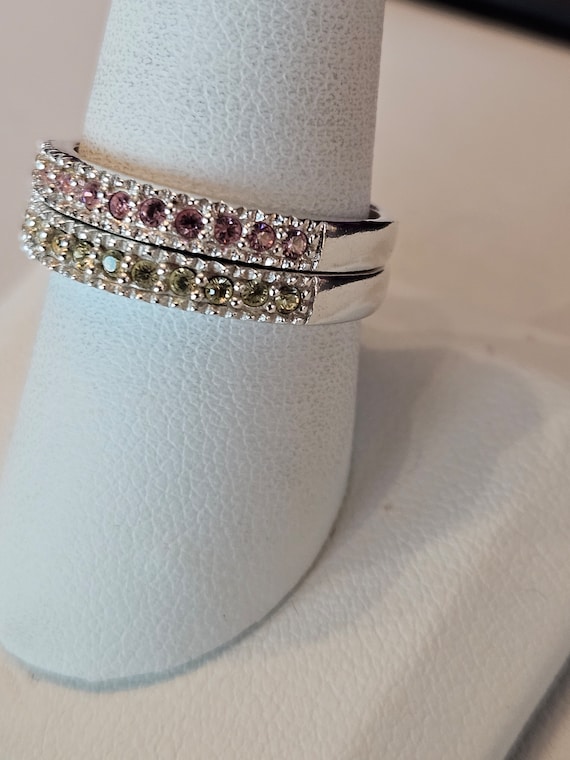 Vintage Avon Double Deck Engagement Rings, Sterling S… - Gem