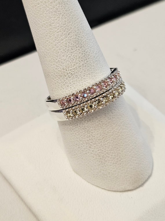 Vintage Avon Double Deck Engagement Rings, Sterling S… - Gem