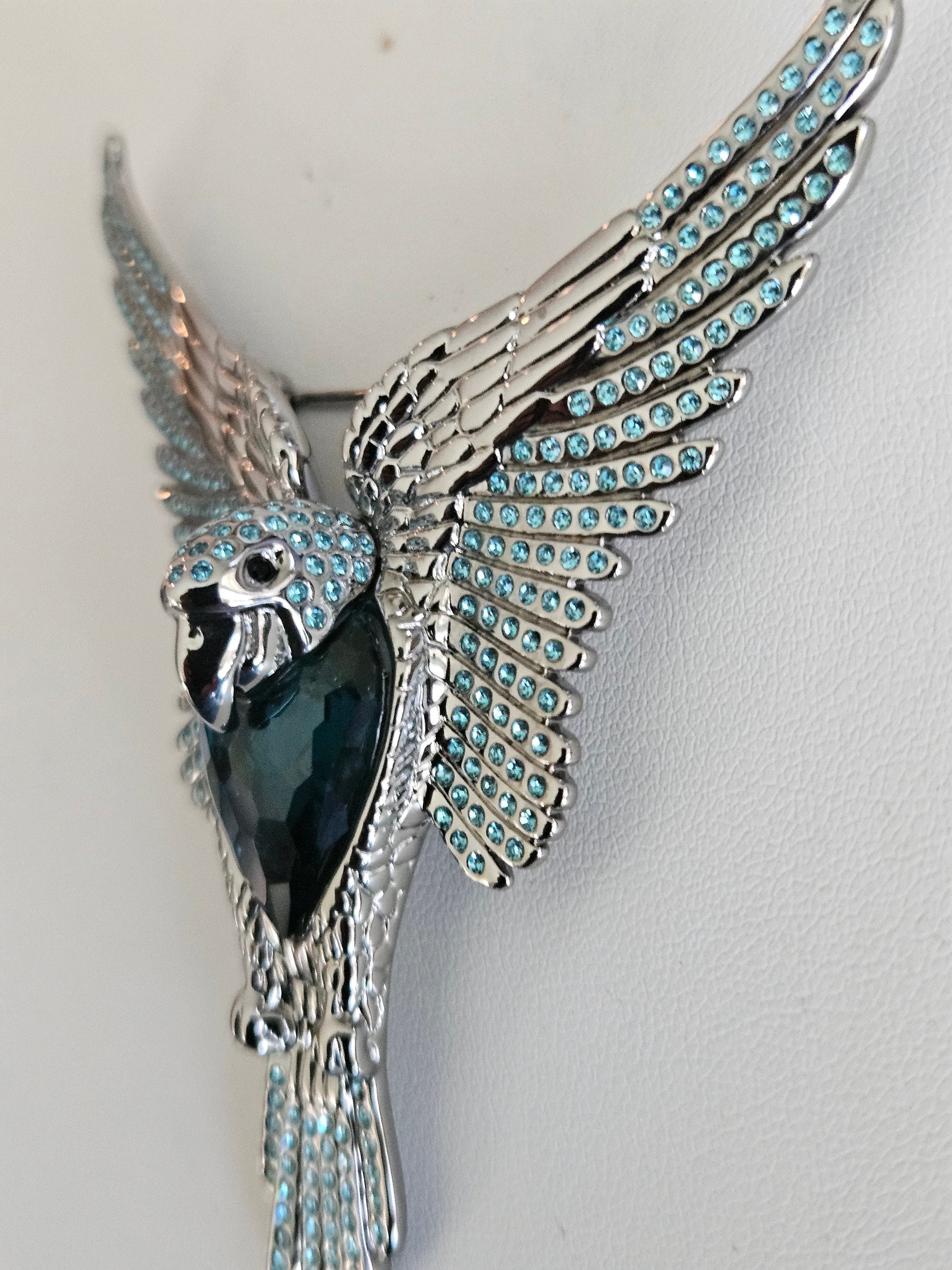 Swarovski Crystal Phoenix Rising Statement Brooch / Pin - Etsy