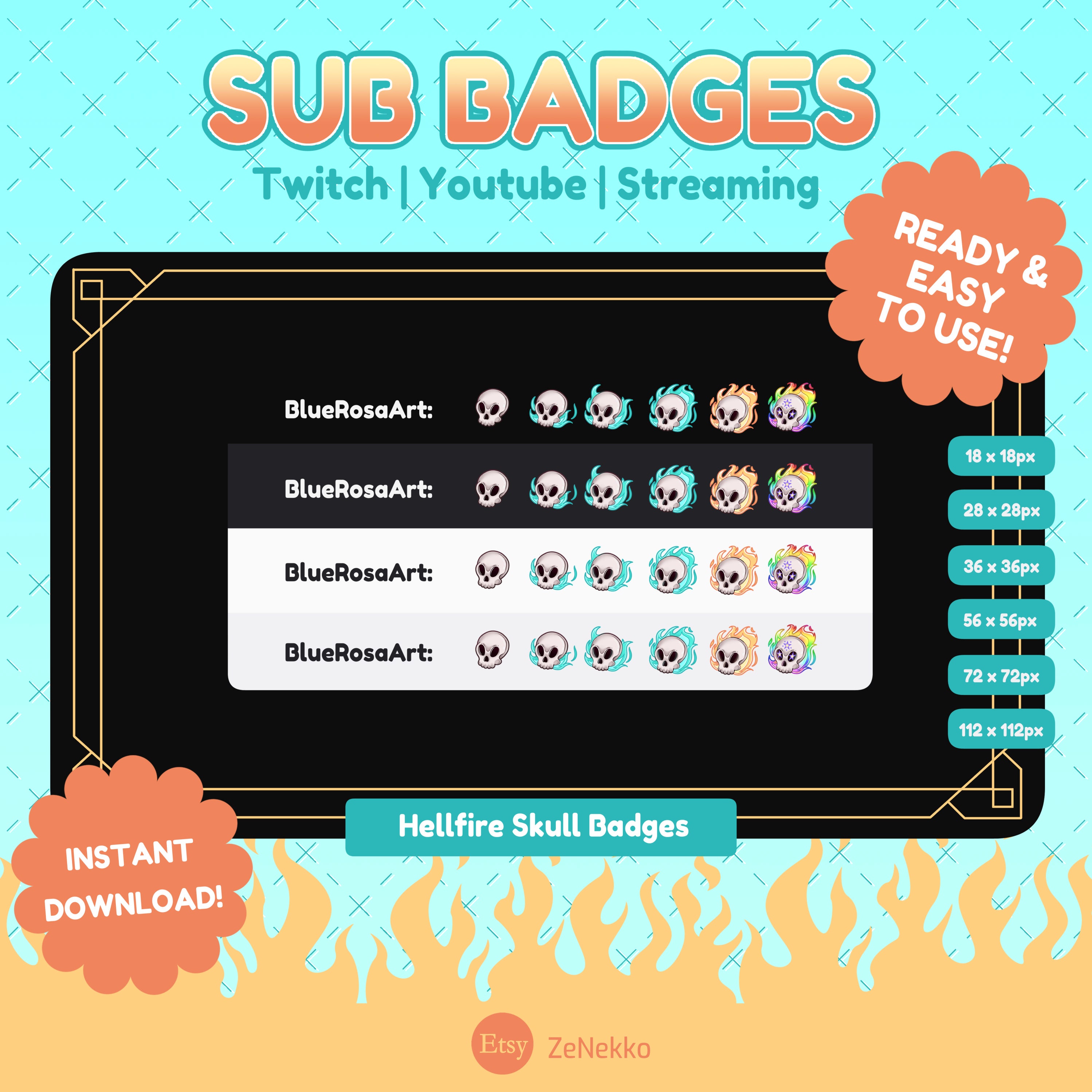 Hellfire Skull Evolution Sub Badges, Twitch/discord/youtube, Cute Bits, Cheer Badges, Bit Badges ...