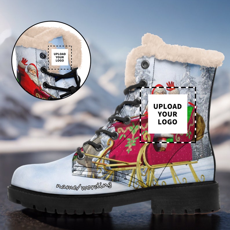 Custom Chirstmas Santa Boots,personalized Winter Water Proof Snow Boots ...