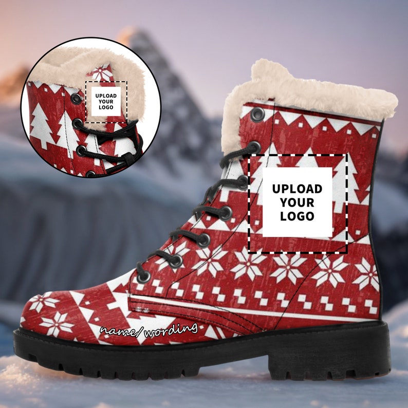 Custom Chirstmas Santa Boots,personalized Winter Water Proof Snow Boots ...