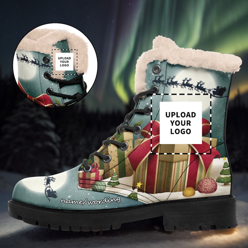 Custom Chirstmas Santa Boots,personalized Winter Water Proof Snow Boots ...