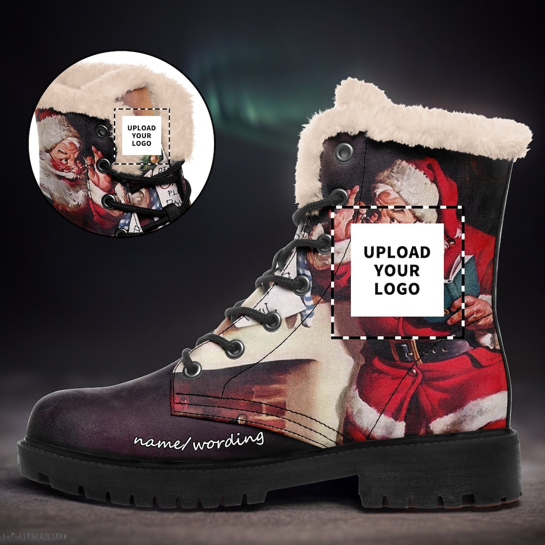 Custom Chirstmas Santa Boots,personalized Winter Water Proof Snow Boots ...