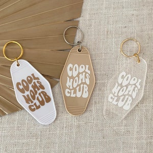 Cool Moms Club Keychain, Motel Keychain, Summer Accessory, Retro ...