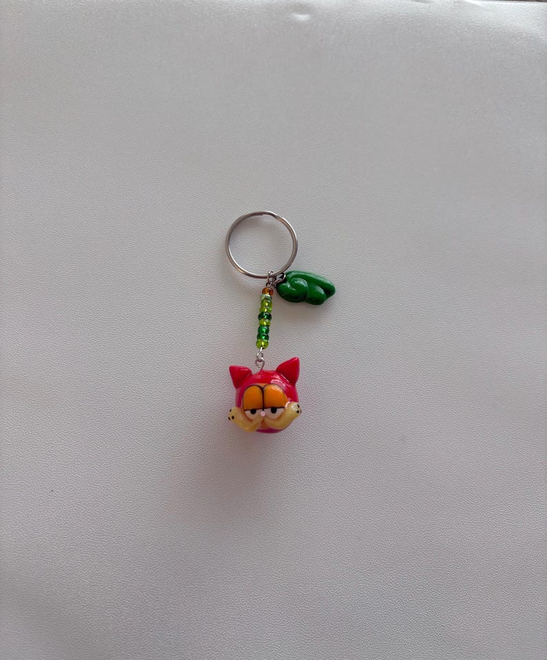 Garfield Cherry Keychains - Etsy