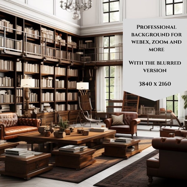 Microsoft Teams Background Bookshelf - Etsy