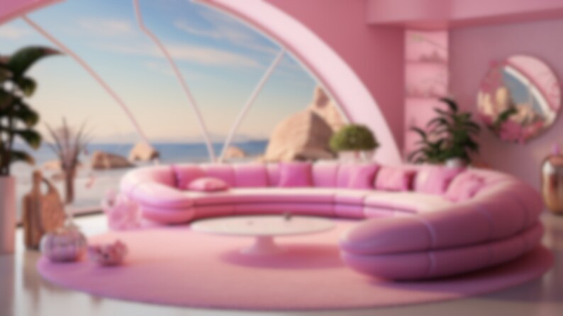 Pink Room Background With Blurred Version | Virtual Meeting Office ...