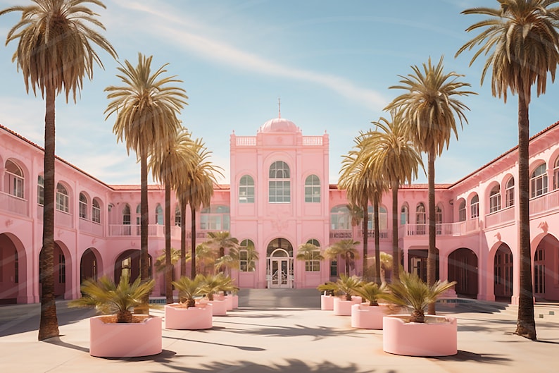 Pink Back to School Digital Background. Digital Download. Pink Doll ...