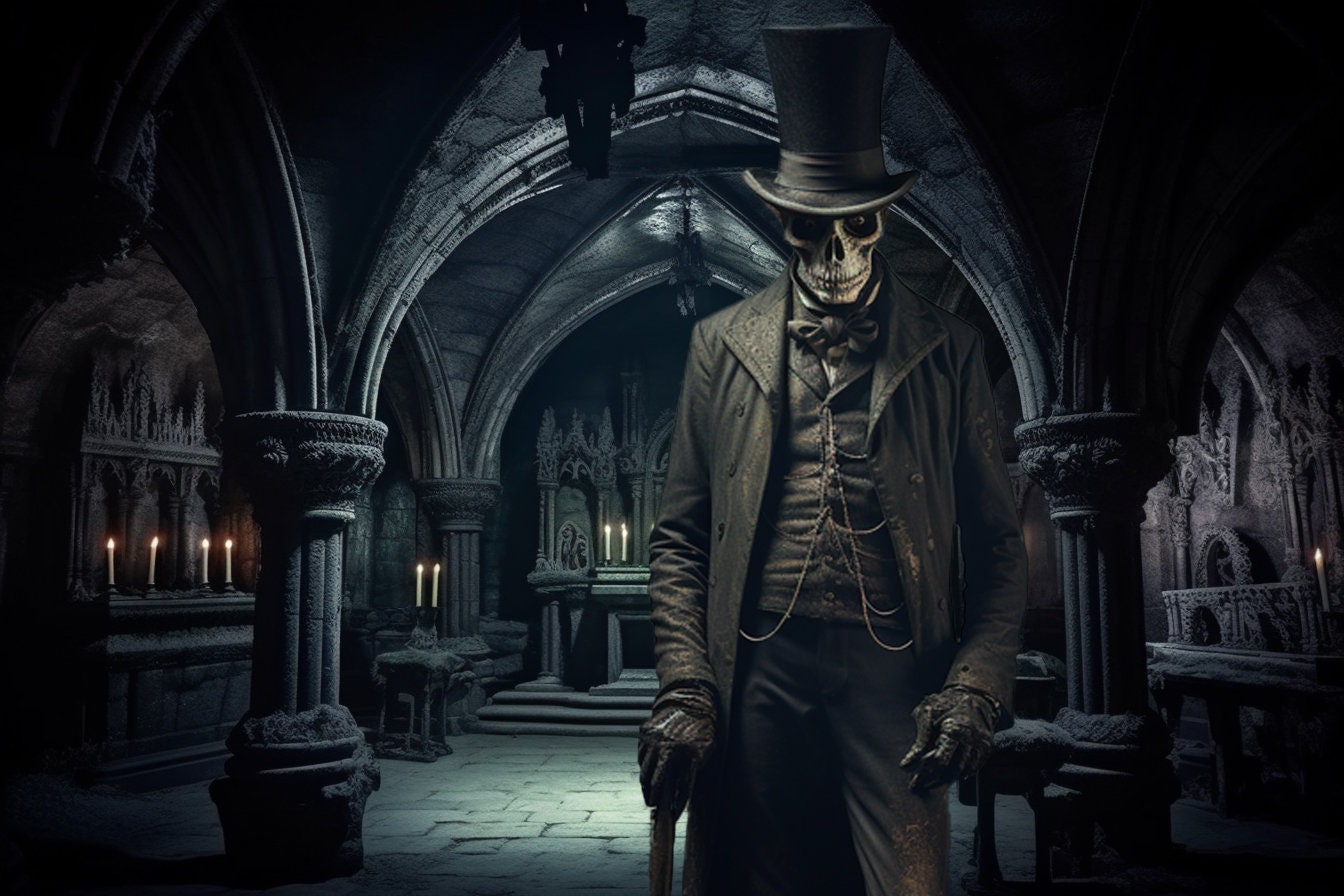 Halloween Digital Portrait Backdrops. Gothic Crypt Backgrounds for ...