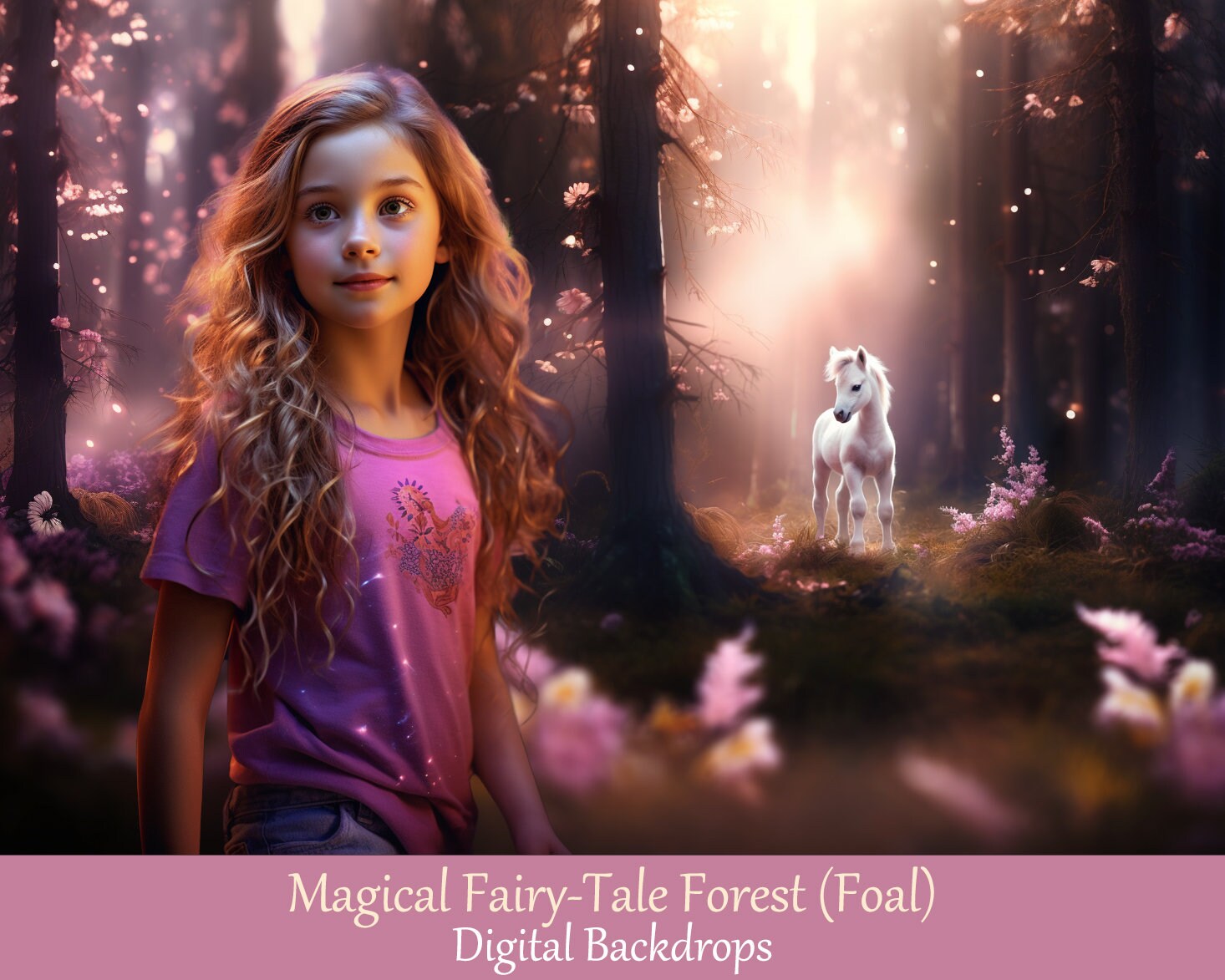 Magic Forest Digital Portrait Background. Photoshop Backdrop - Etsy