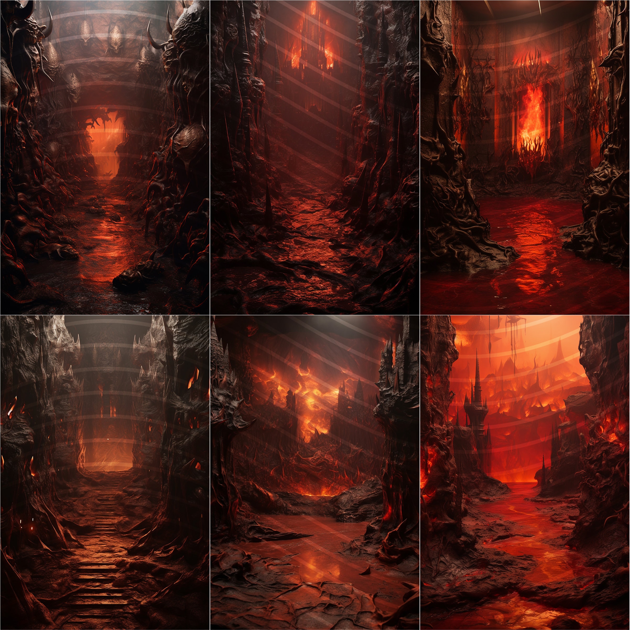 Fiery Hell Backdrops. Digital Download. Cosplay Backdrop or Halloween ...