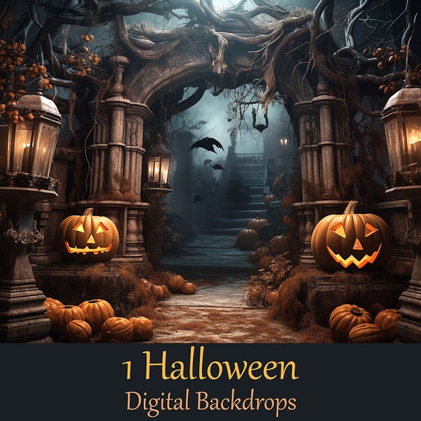 Halloween Backdrop - Etsy