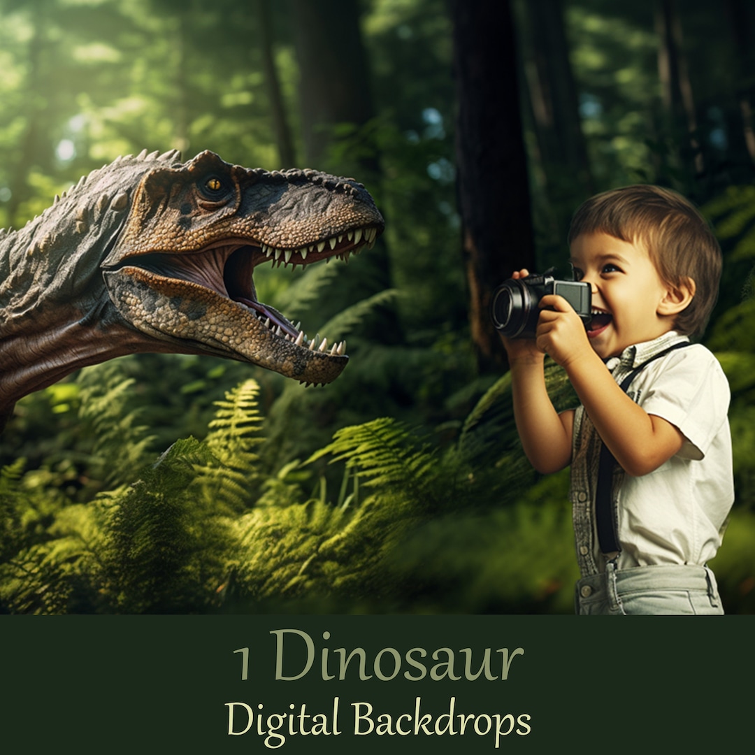 T-rex Dinosaur Portrait Backdrop, Jurassic Photography (digital ...