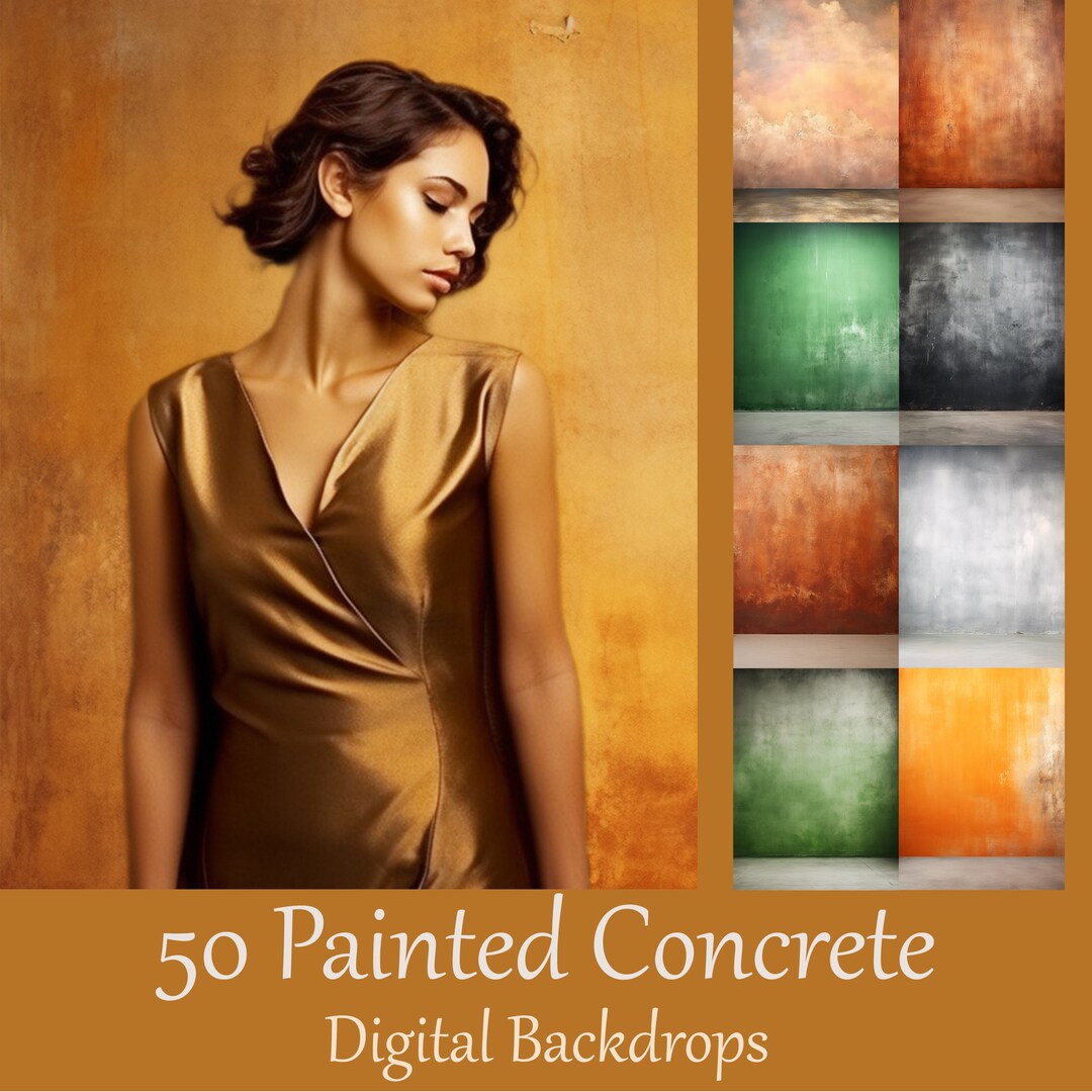 Old Masters Digital Backdrops. Colored Concrete Vertical Portrait ...
