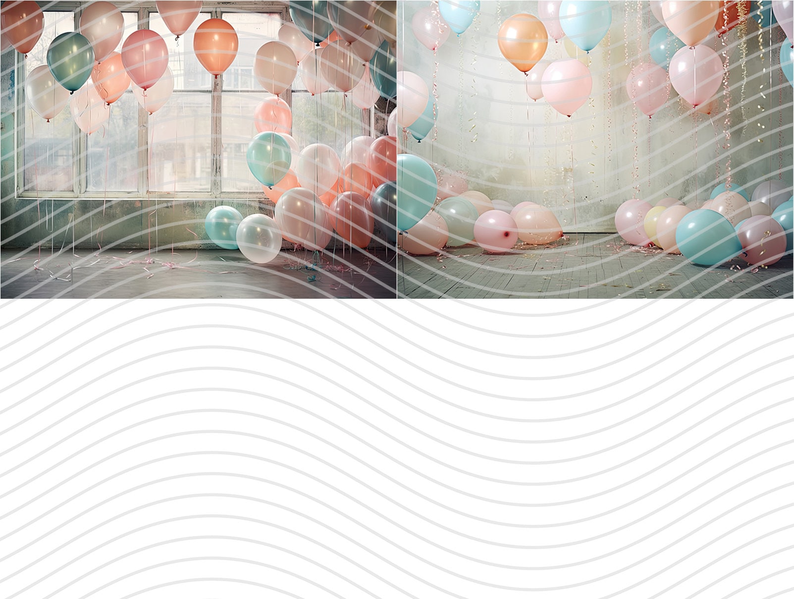 Pastel Ballon Digital Backdrop, Rustic Setting Backgrounds for Portrait ...