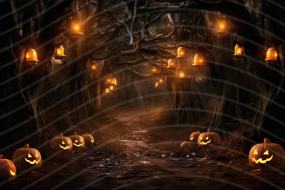 HALLOWEEN BACKDROP. Digital Download. Portrait Backdrop. 4 Clean ...