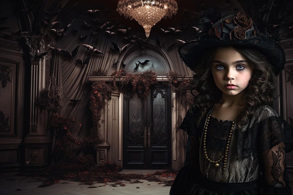 Halloween Digital Backdrops. Backgrounds for Photoshoot, Spooky ...