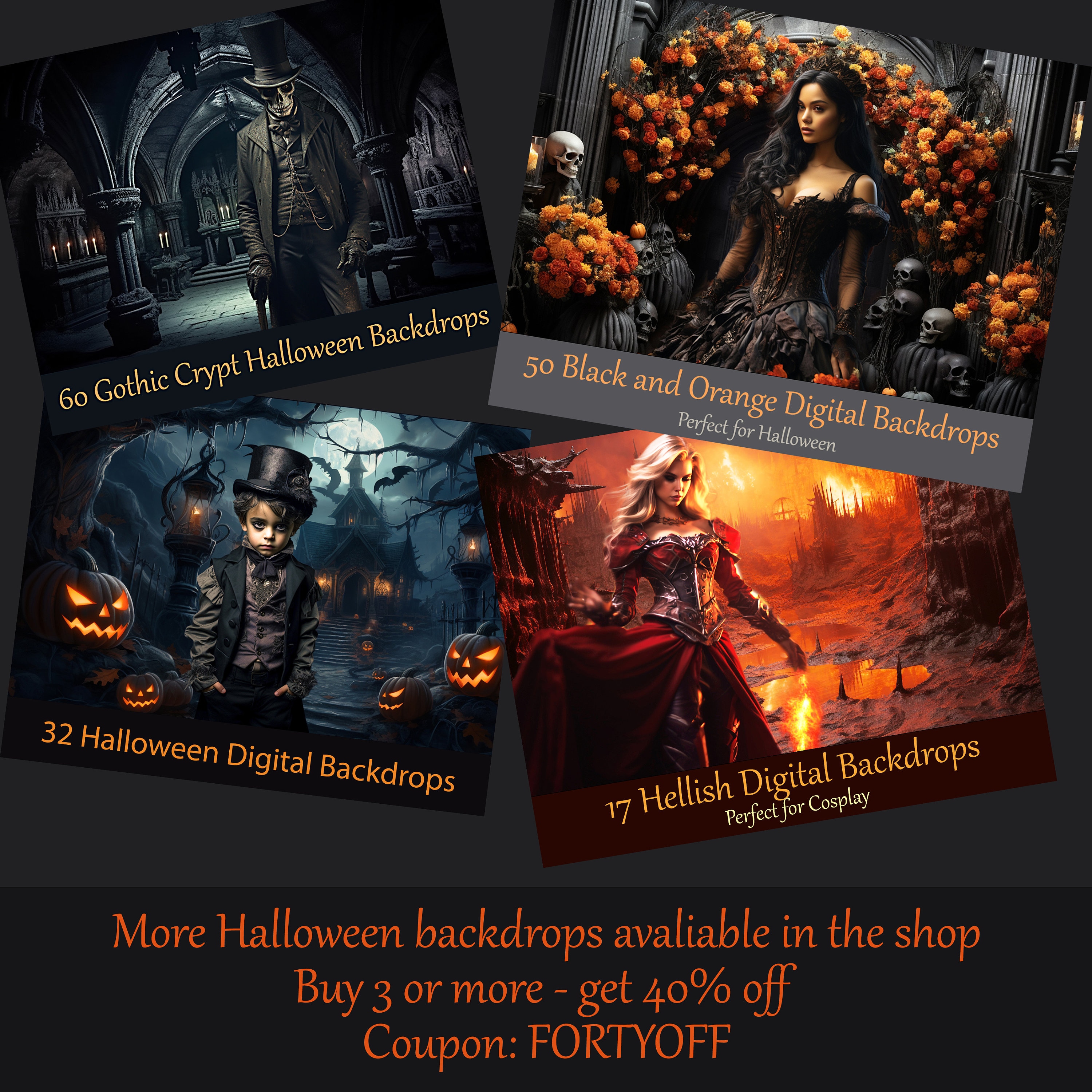 Haunted House Halloween Digital Backdrop for Portrait Photographers ...