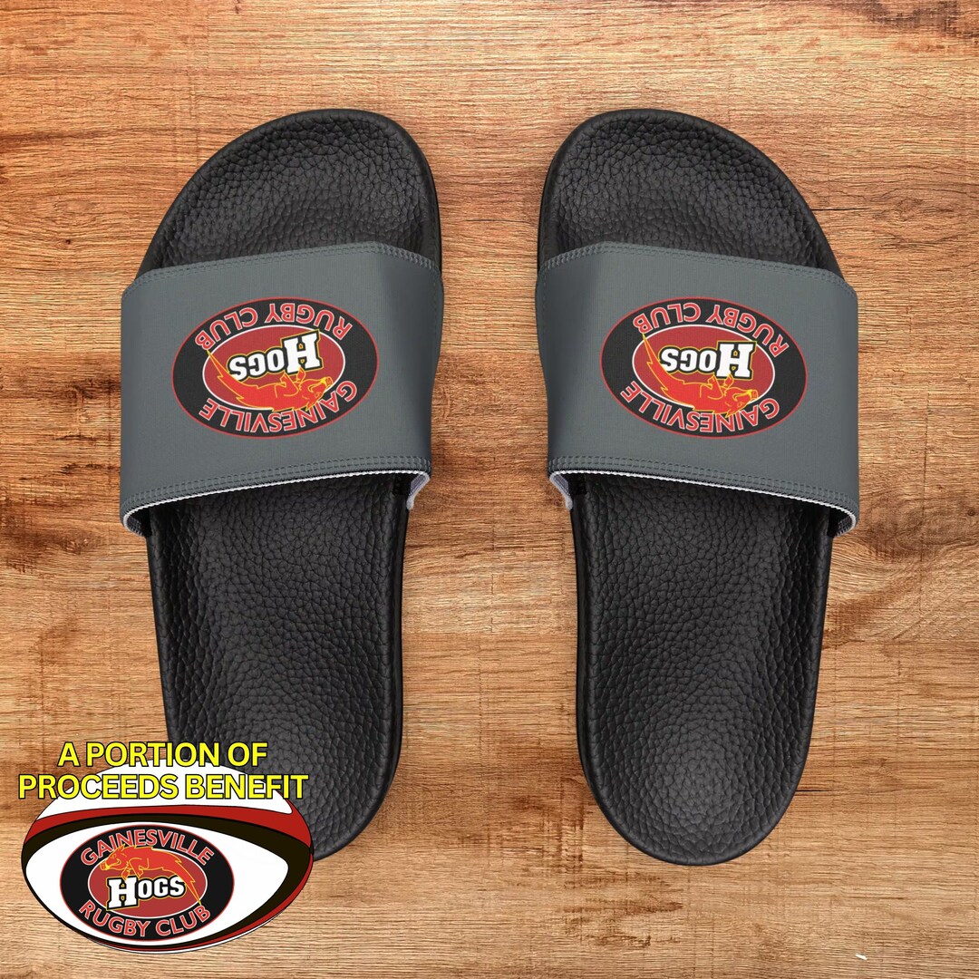 Women's Slide Sandals Hogs Logo Gainesville Hogs Rugby Club Logo Hogs ...