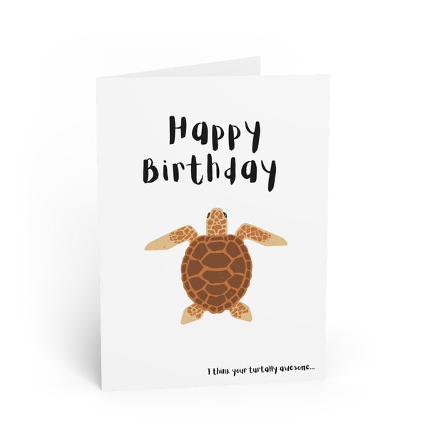 Funny Turtle Birthday Card - Etsy