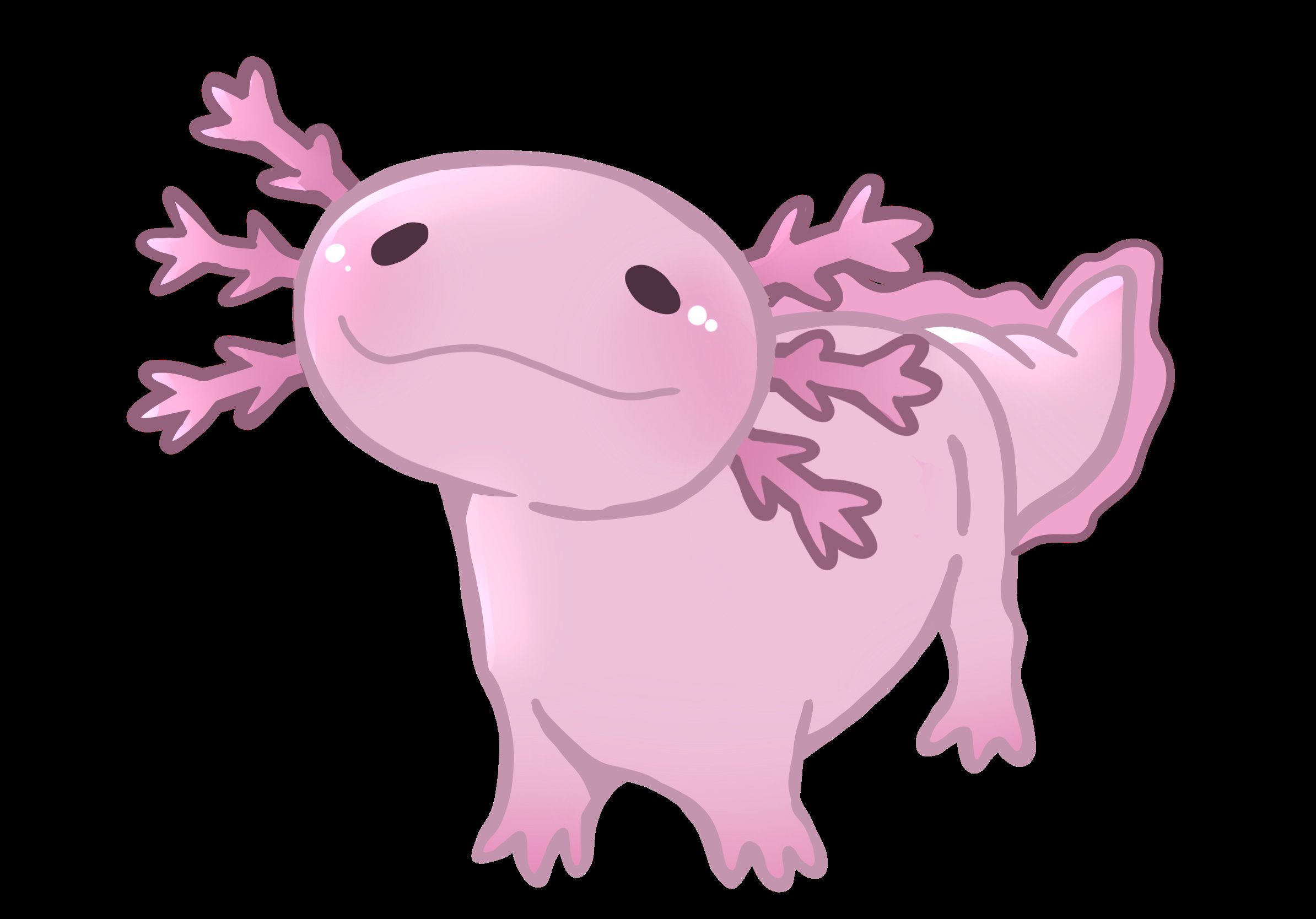 Smiley Axolotl Sticker - Etsy