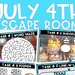Escape Room for Kids, DIY Printable Game, Fourth of July Escape Room ...
