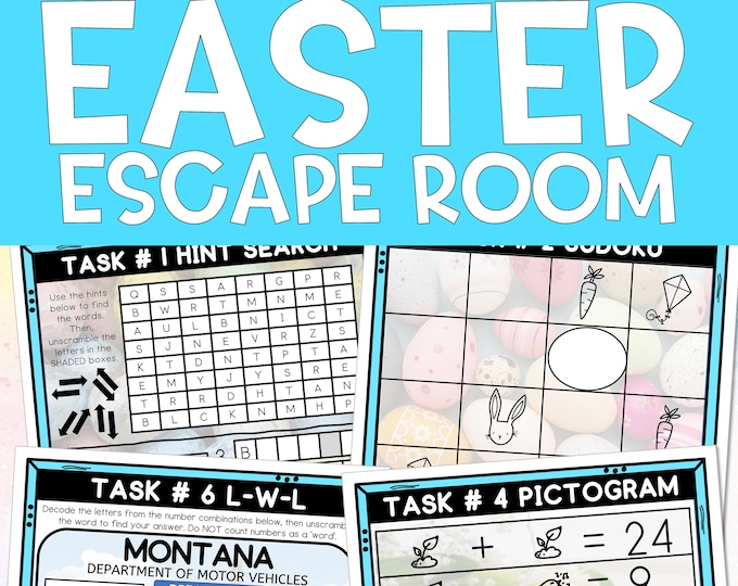 Easter Escape Room Game for Kids - Printable Party Game – Golden Egg ...