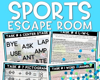 Escape Room for Kids, DIY Printable Games, Baseball Escape Room Kit ...