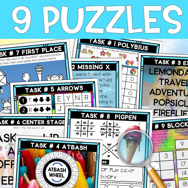 Summer Escape Room for Kids: Printable Puzzle Game (PDF) - Etsy