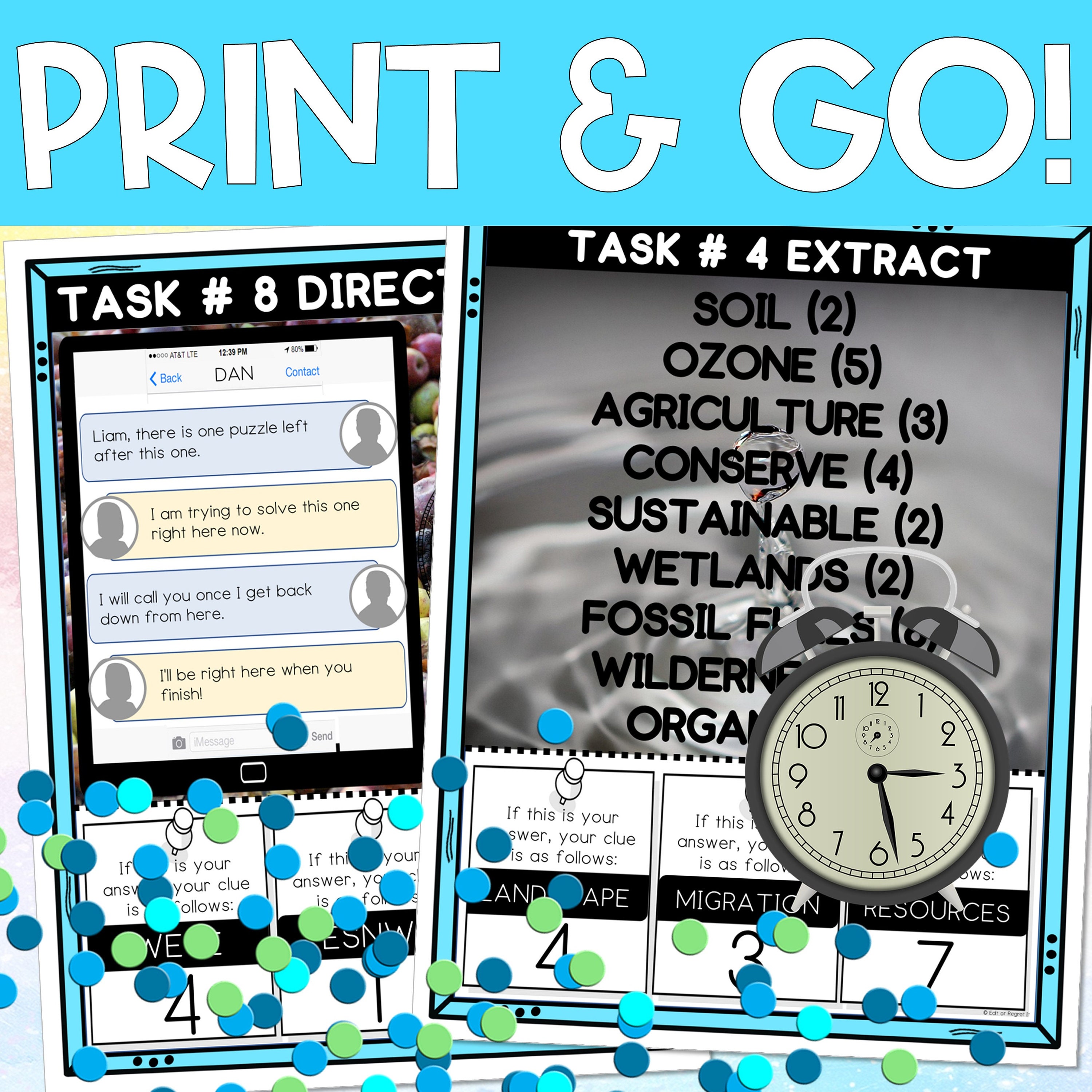 Printable Escape Room for Kids Earth Day April 22 - Etsy