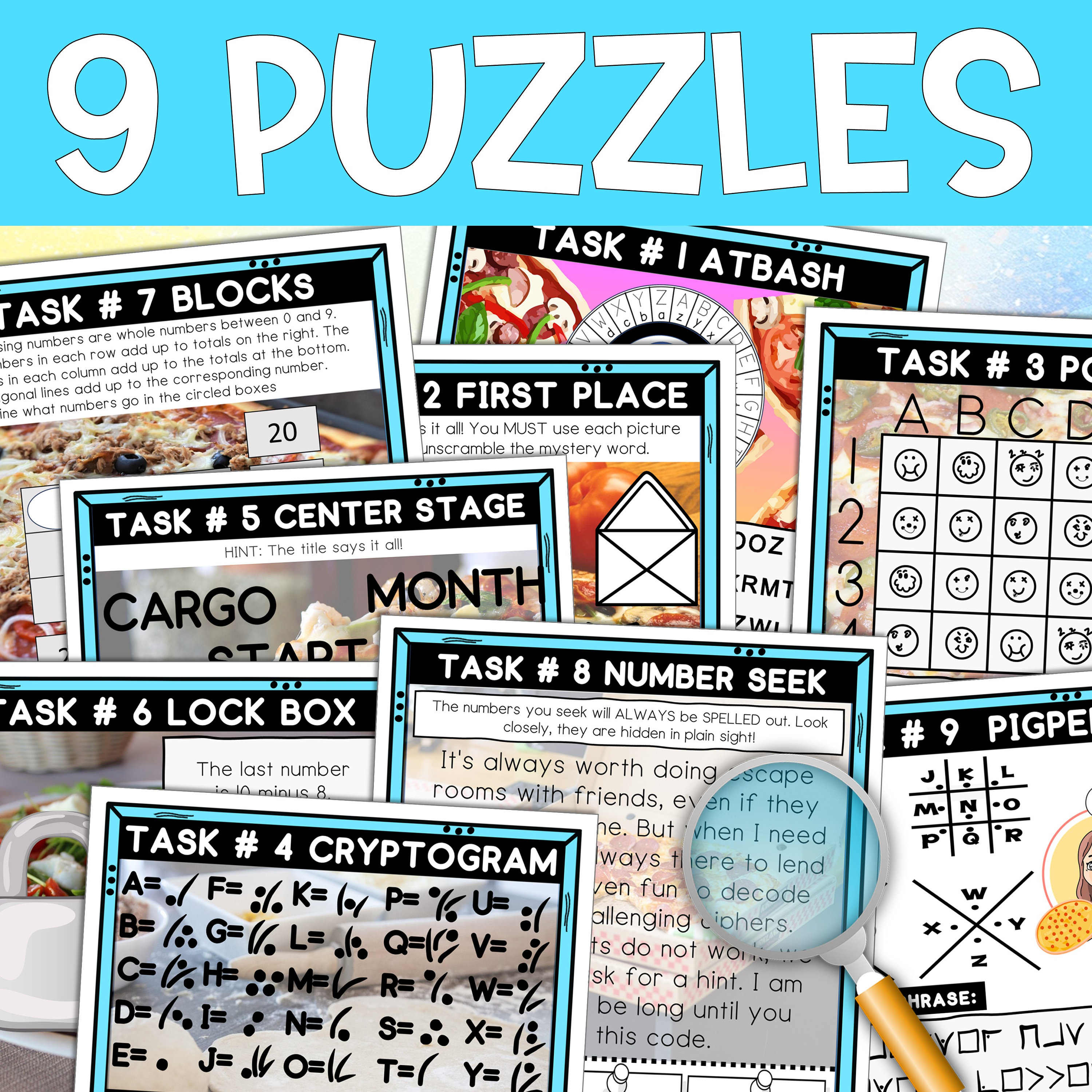 Escape Room for Kids, DIY Printable Game, Pizza Party Escape Room Kit ...