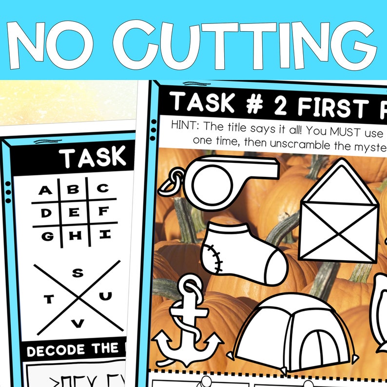 Escape Room for Kids, DIY Printable Game, Pumpkin Patch Escape Room Kit ...