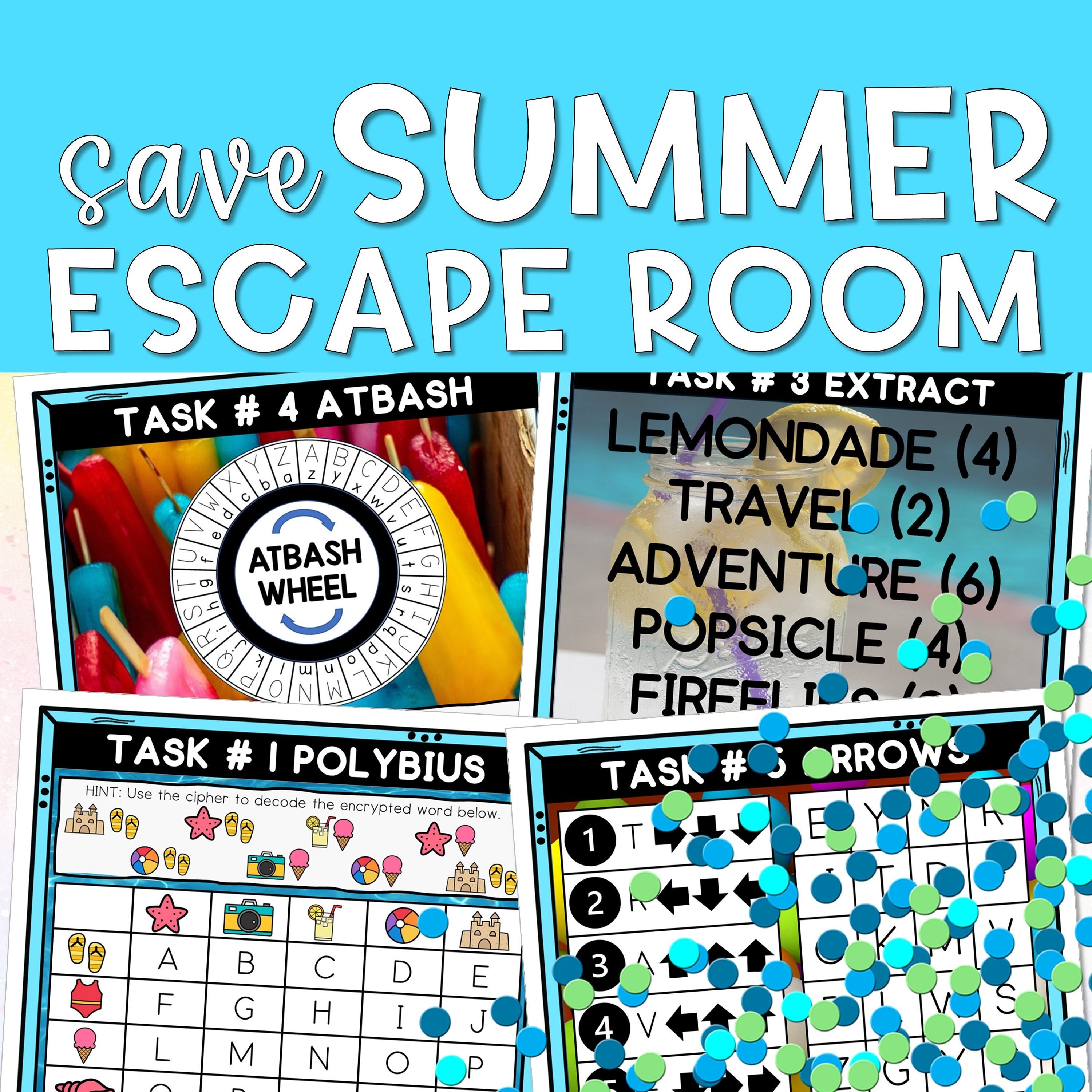 Escape Room for Kids, DIY Printable Game, Save Summer Escape Room Kit ...