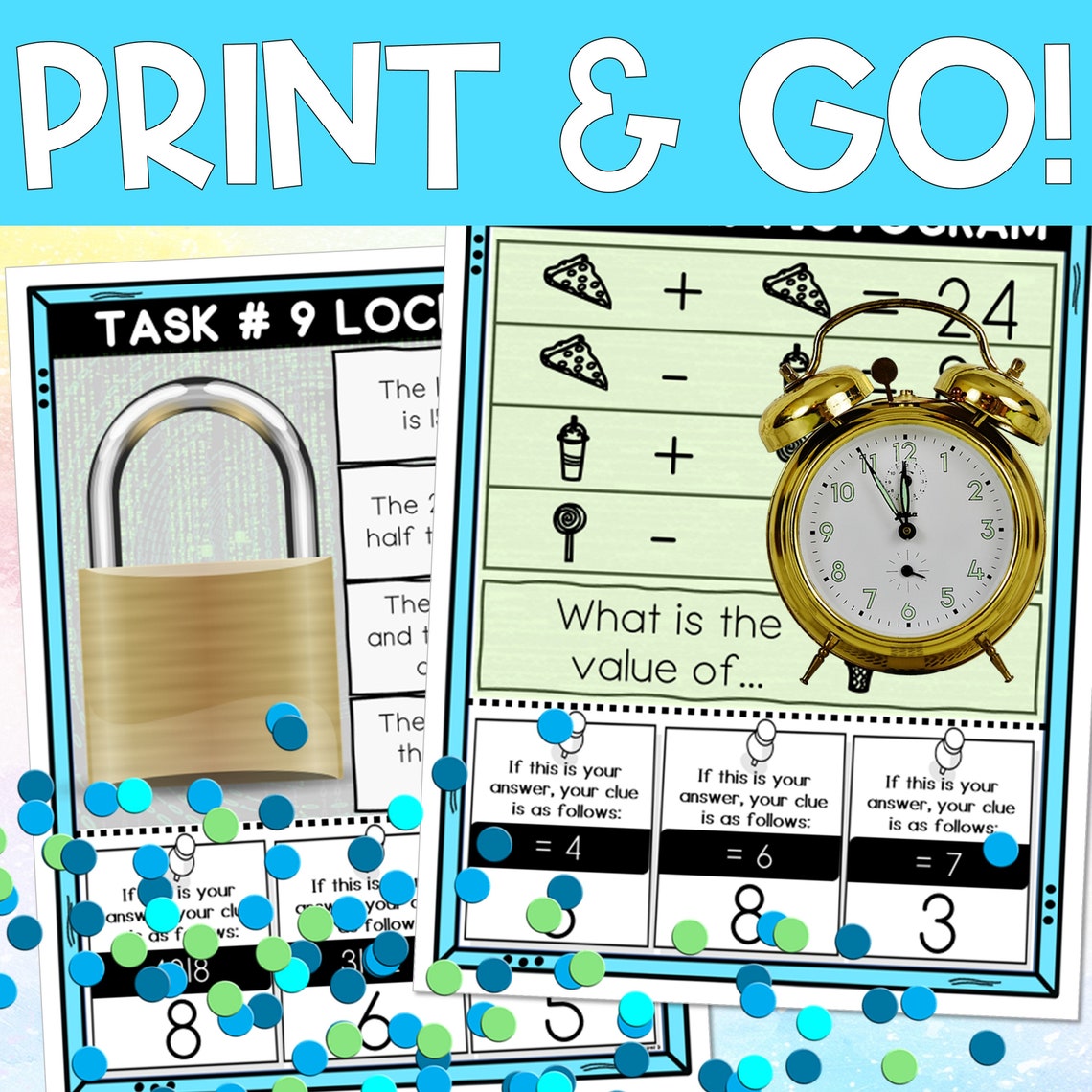 Escape Room for Kids, DIY Printable Game, Candy- Theme Escape Room Kit ...