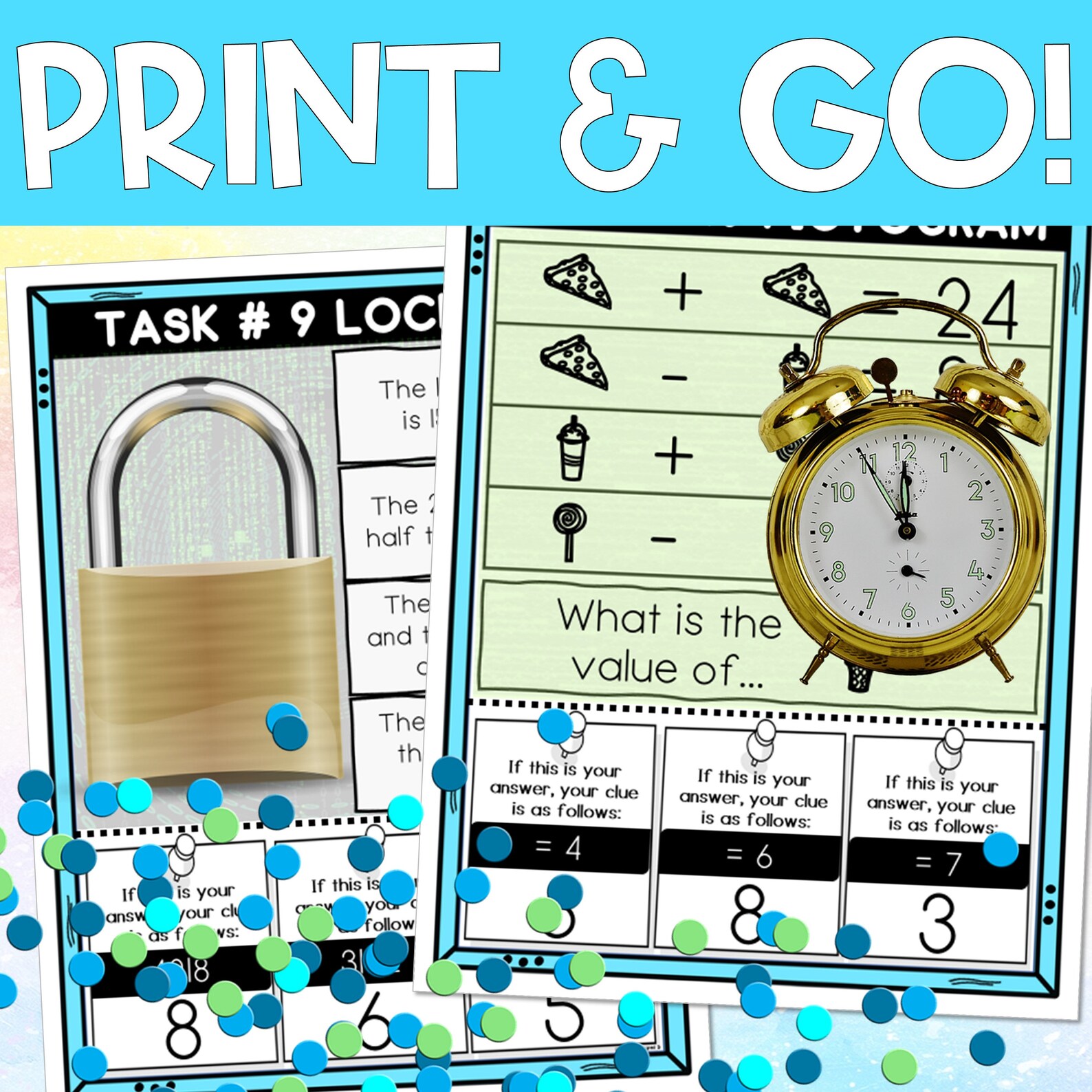 Escape Room for Kids, DIY Printable Game, Candy- Theme Escape Room Kit ...