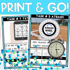 Escape Room for Kids, DIY Printable Games, Baseball Escape Room Kit ...