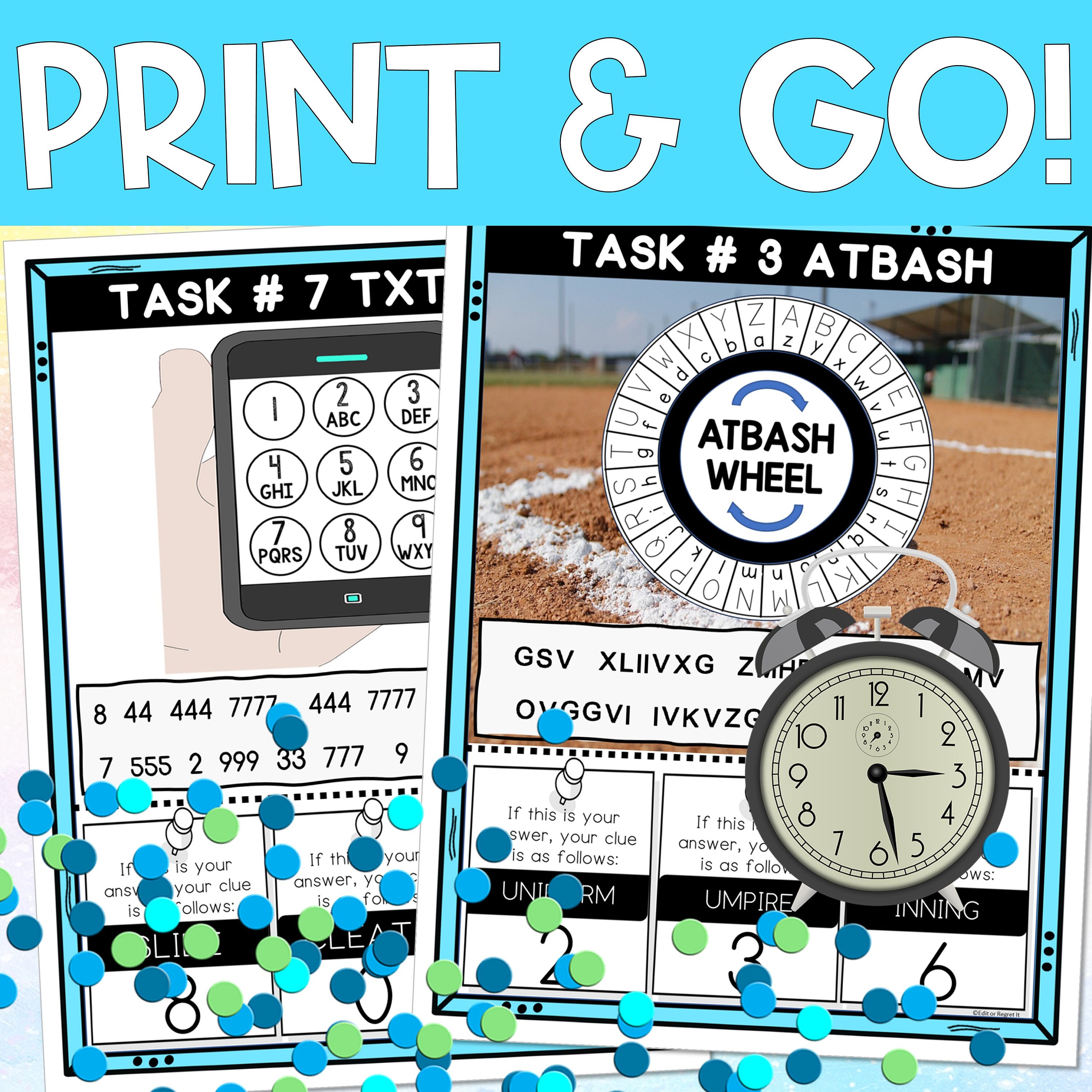 Baseball Escape Room Kit: DIY Printable Puzzle Game (digital Download ...