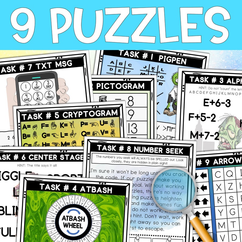 Escape Room for Kids, DIY Printable Game, Zombie Escape Room Kit ...