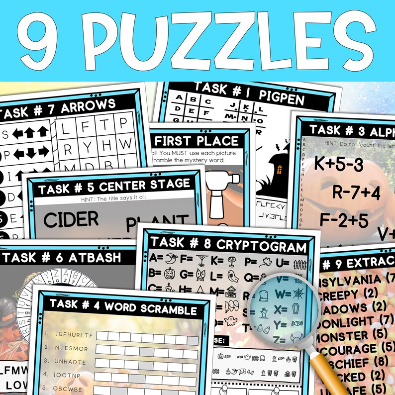 Escape Room for Kids, DIY Printable Game, Halloween Escape Room Kit ...