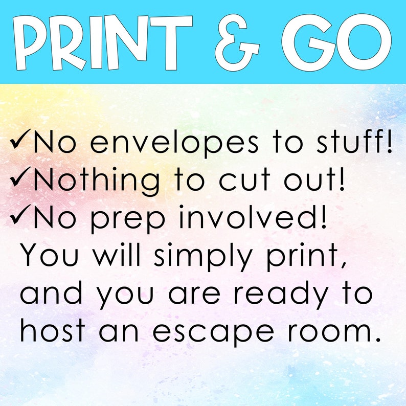 Escape Room for Kids, DIY Printable Game, Candy- Theme Escape Room Kit ...