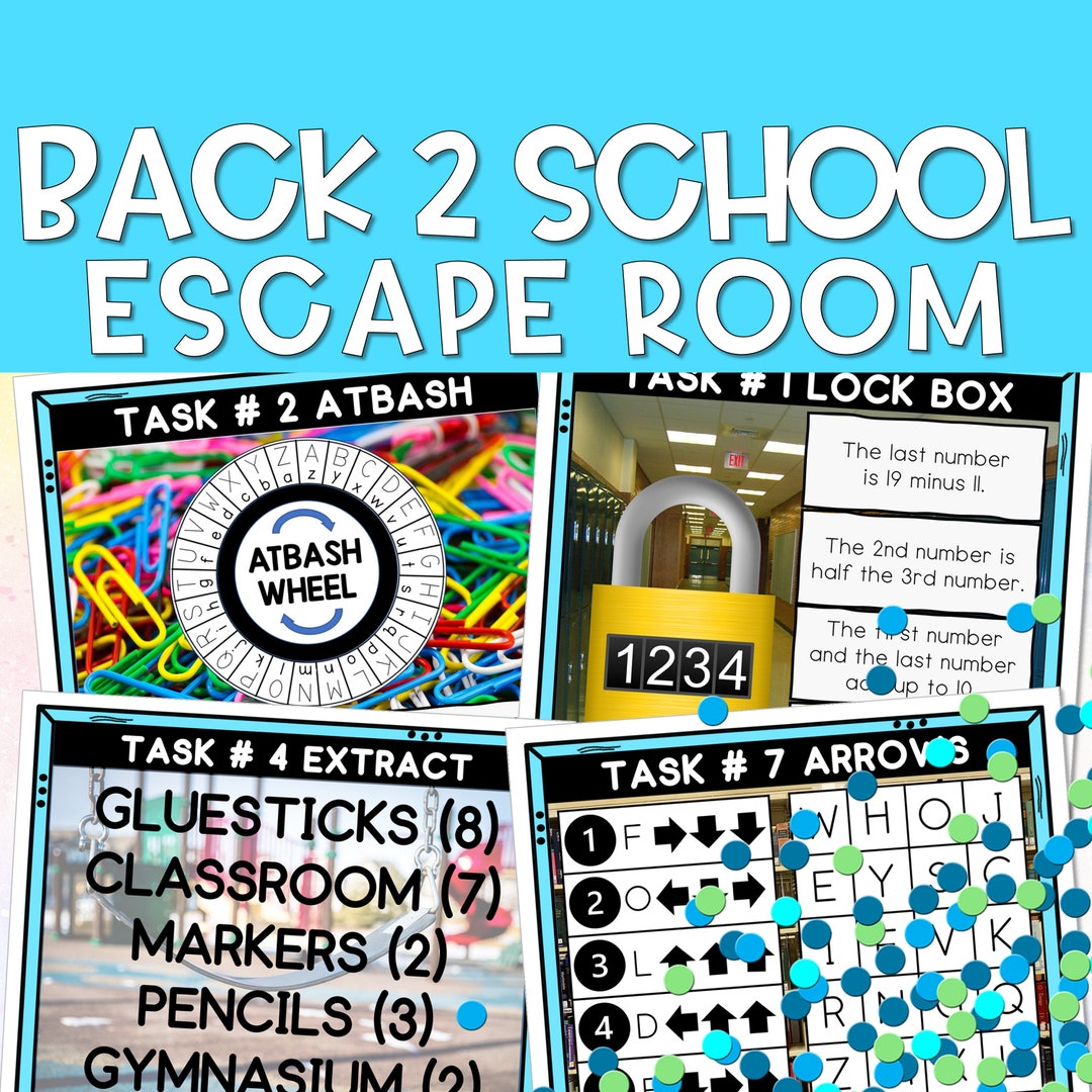 Escape Room for Kids, DIY Printable Game, End of Summer Escape Room Kit ...