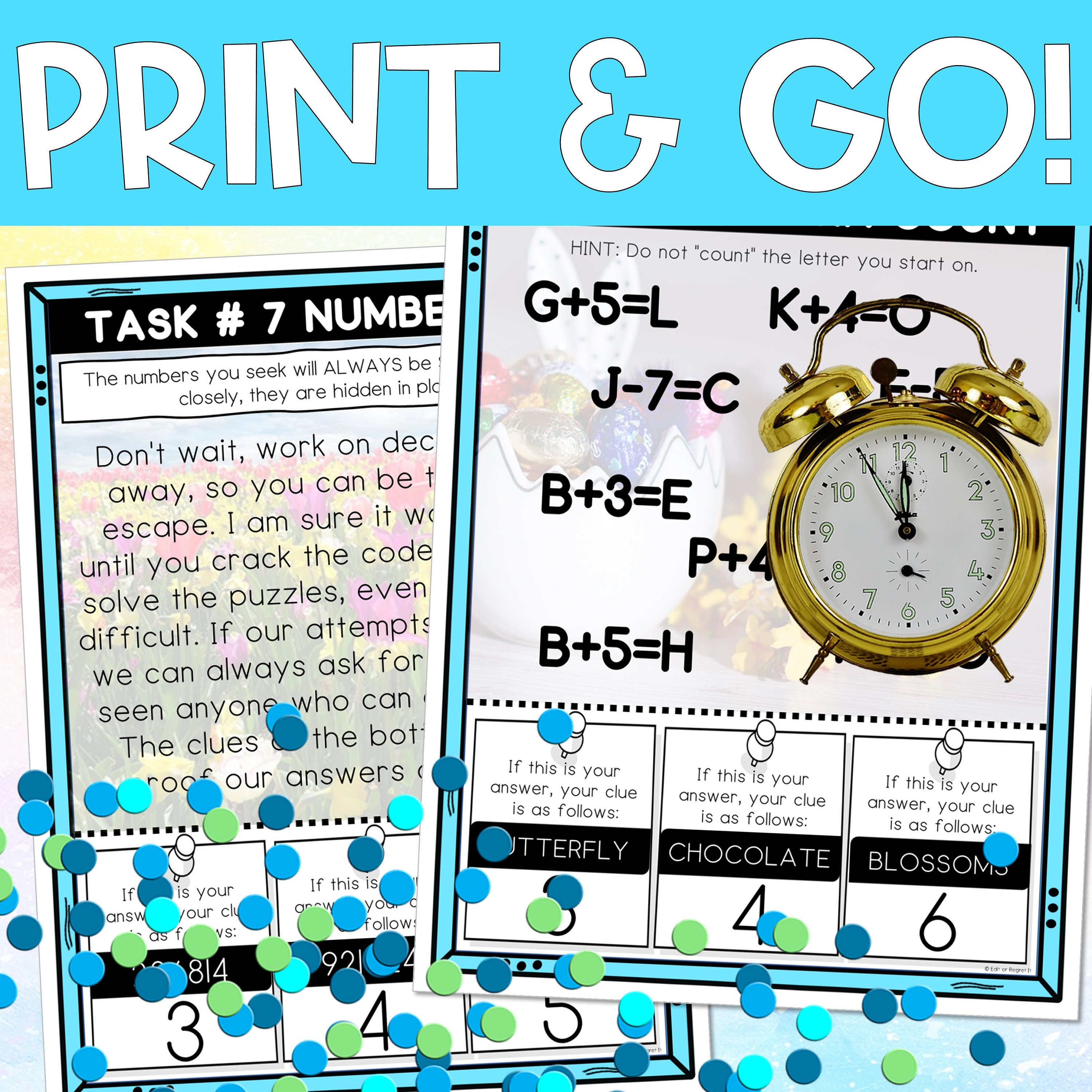 Escape Room for Kids, DIY Printable Game, Easter- Theme Escape Room Kit ...