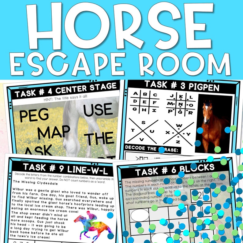 Horse Escape Room Kit: DIY Printable Puzzle Game (digital Download) - Etsy