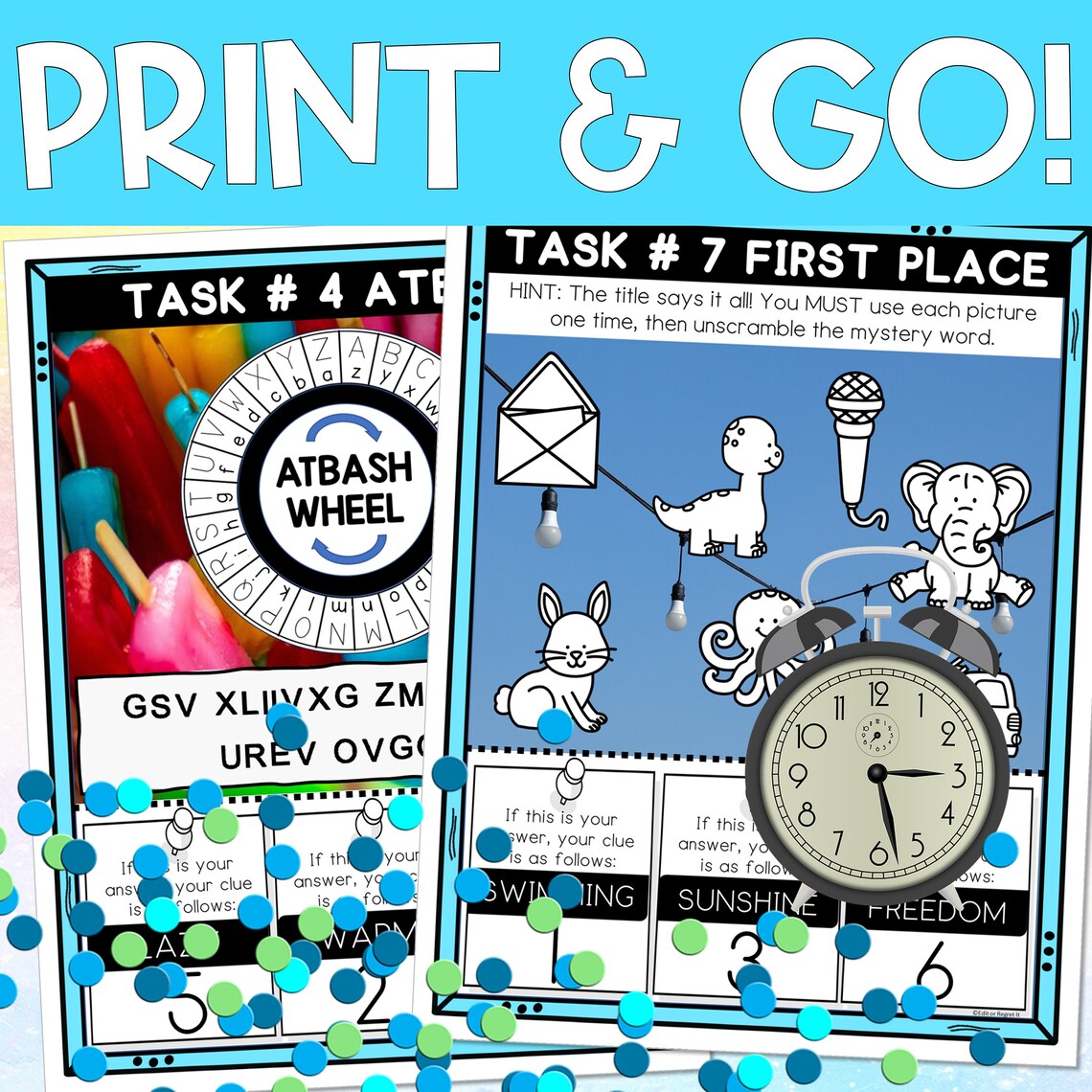 Escape Room for Kids, DIY Printable Game, Save Summer Escape Room Kit ...