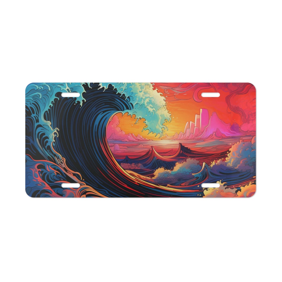 Colorful Big Wave Vanity Plate - Etsy