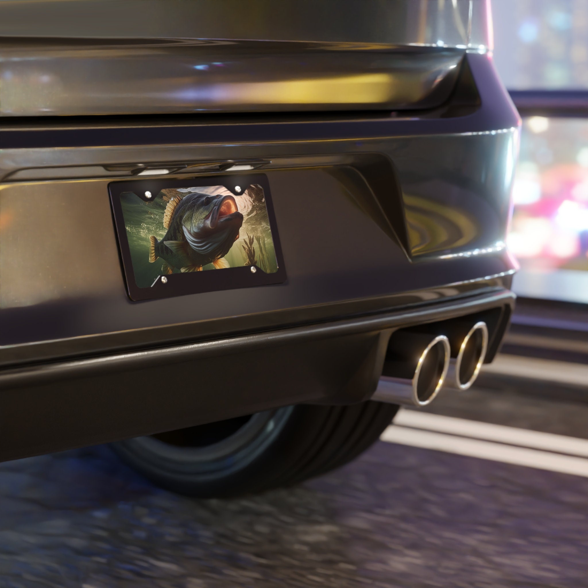 Largemouth Bass in Pond Vanity Plate - Etsy